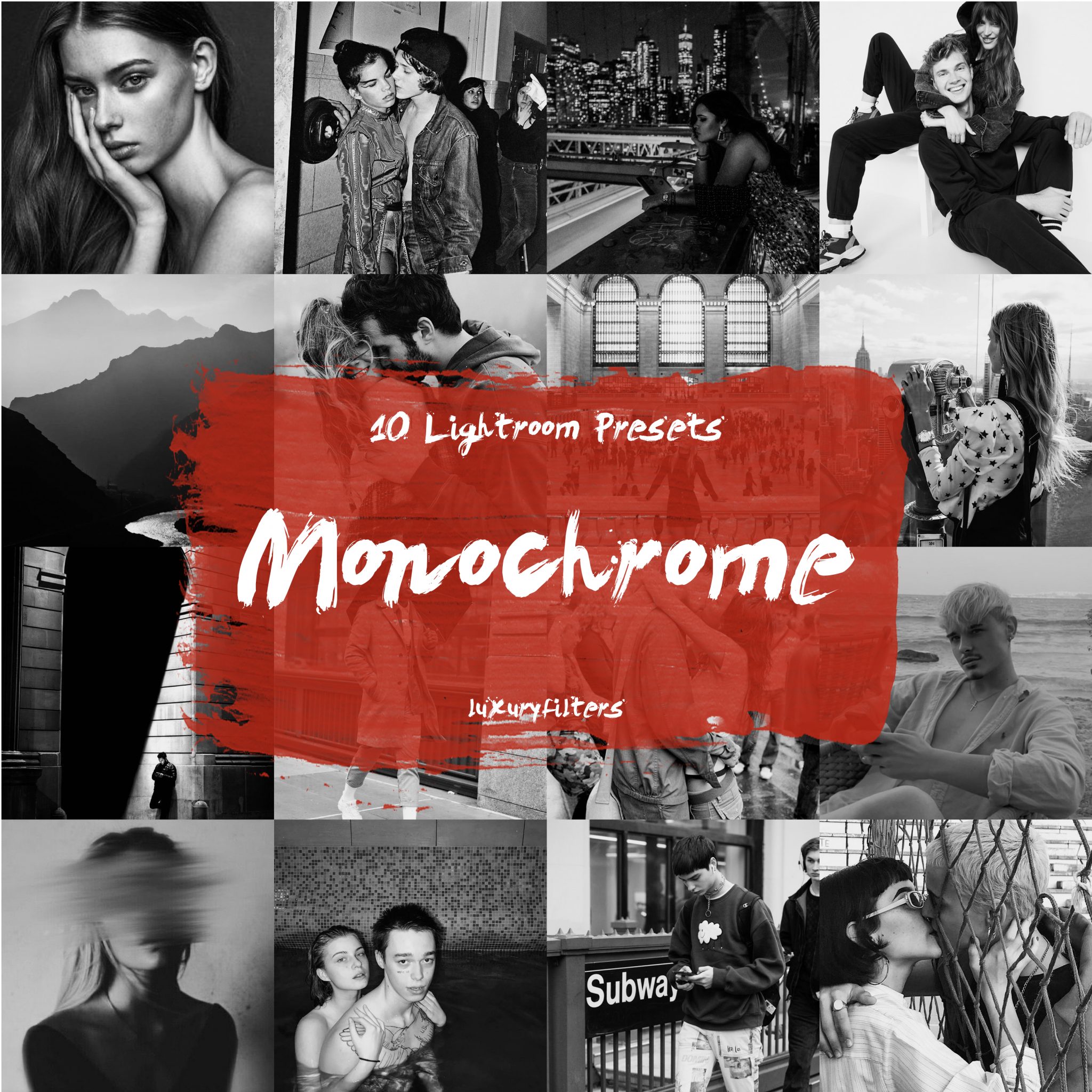 Monochrome Lightroom Presets | Mobile Presets | deluxefilters